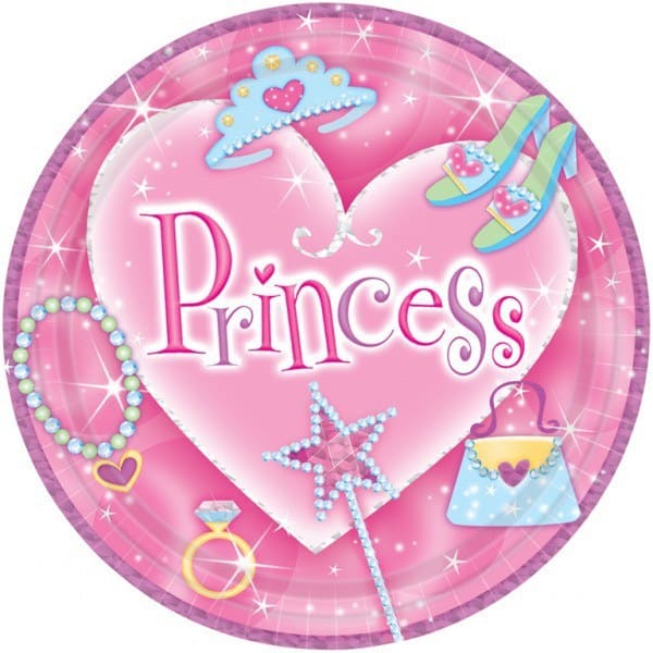 Princess Party Plate - 8 Pack