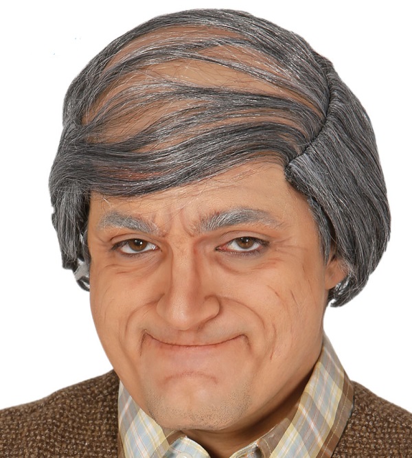 Bald Head With Hair Headpiece