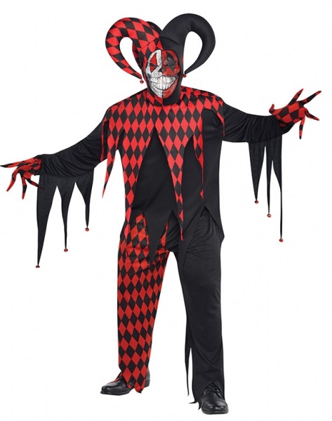 Mens Crazed Jester Costume