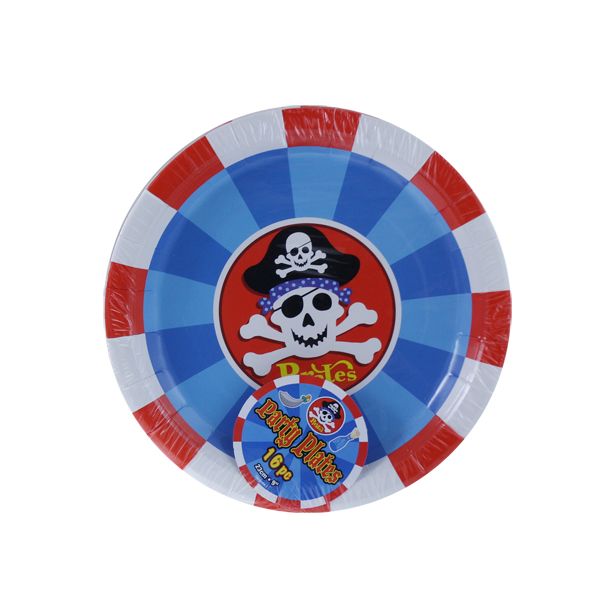 9" Pirate Paper Plates - 16 Pack