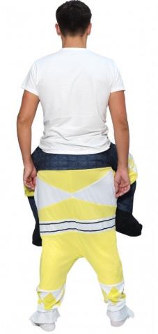 Piggyback Yellow Power Ranger Adult Costume