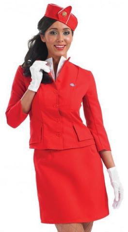 Red Cabin Crew Costume
